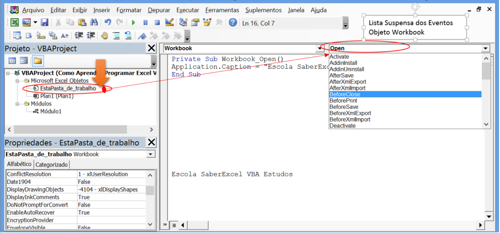 Aprenda Como Usar O Vba No Aplicativo Excel Excel Vba Eventos